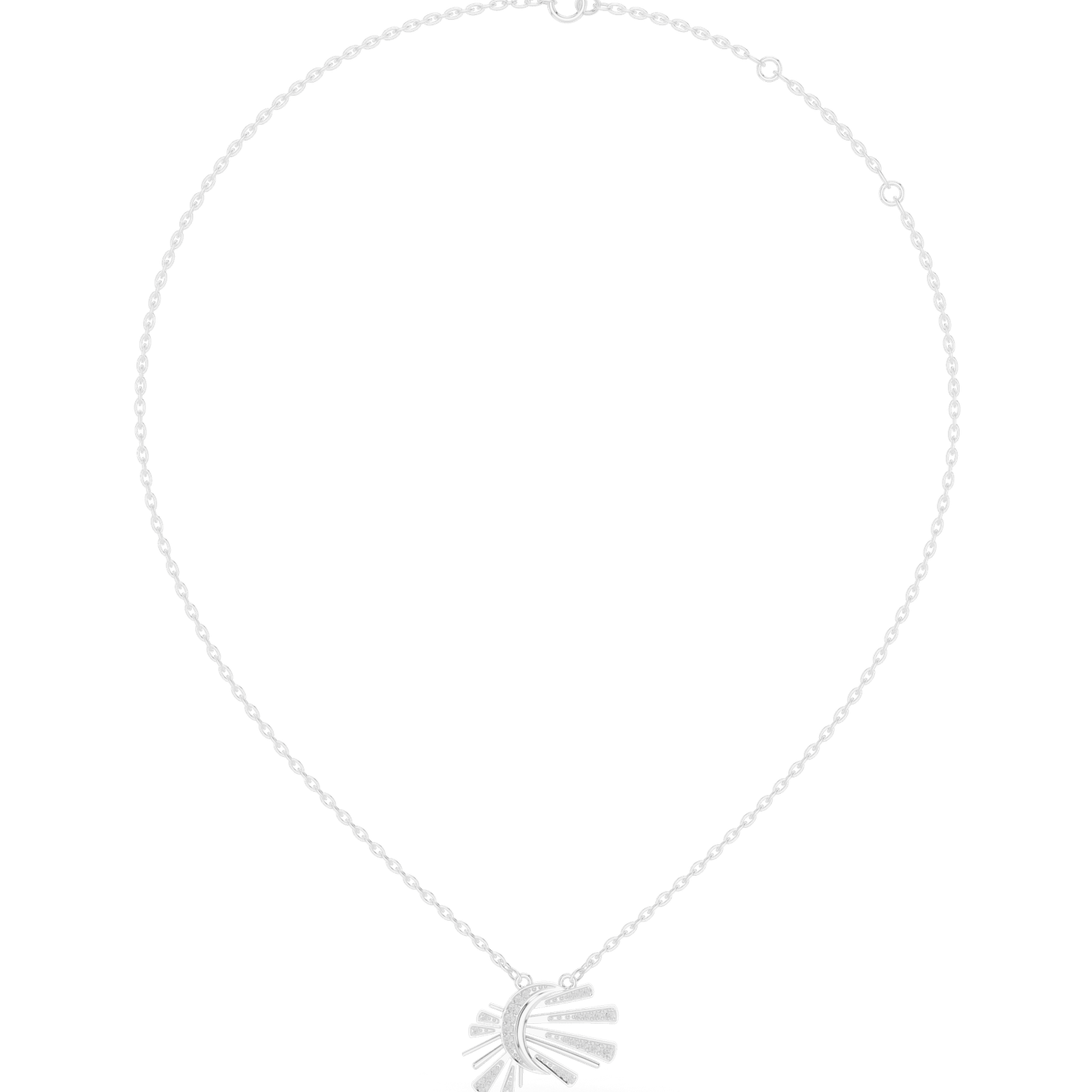Sunburst Pavé Necklace - Aarma Jewels
